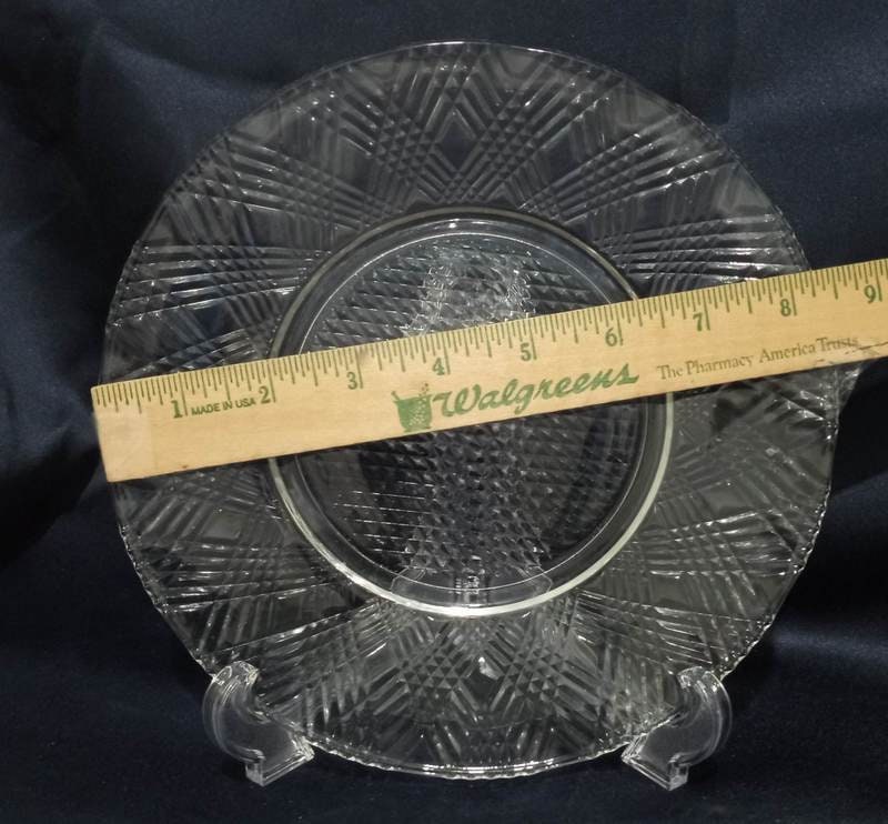 Vintage Salad Plate Starlight Clear by Hazel-atlas - Etsy