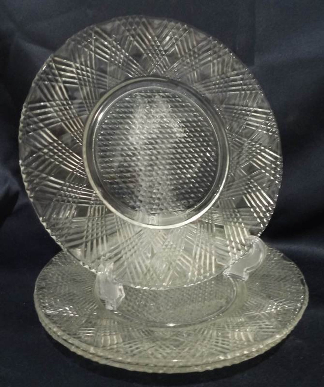 Vintage Salad Plate Starlight Clear by Hazel-atlas - Etsy