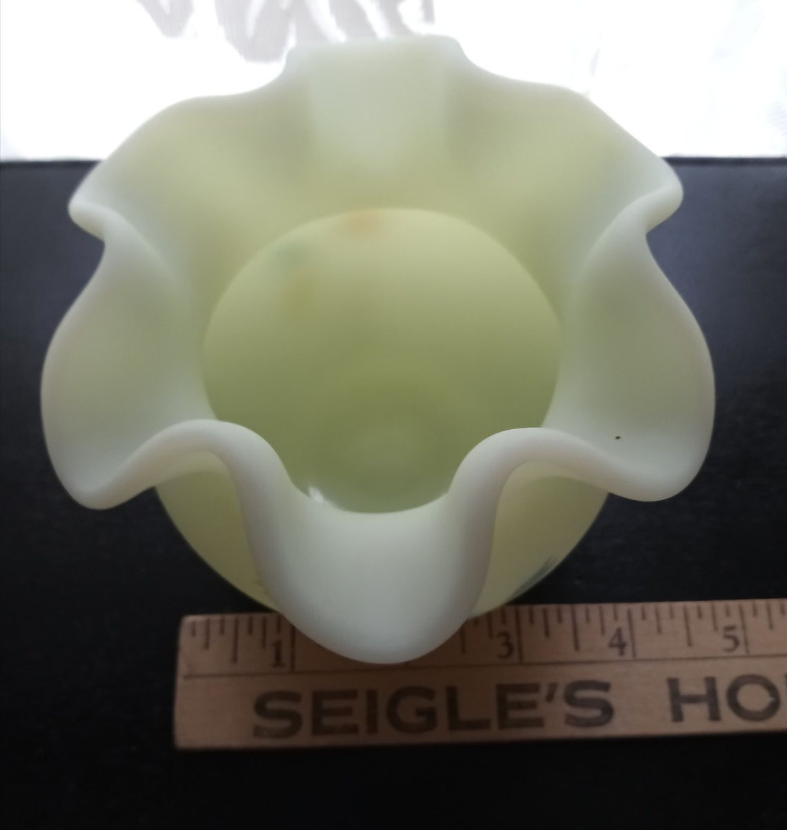 Fenton Yellow Custard Satin Glass Vintage Vase - Etsy