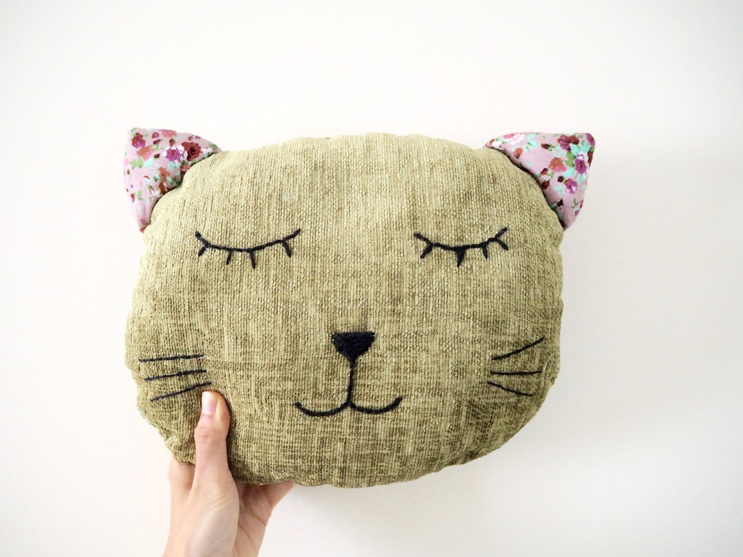 Cat Pillow, Decorative Cushion, Cat Cushion, Throw Pillow, Kitty Pillow ...