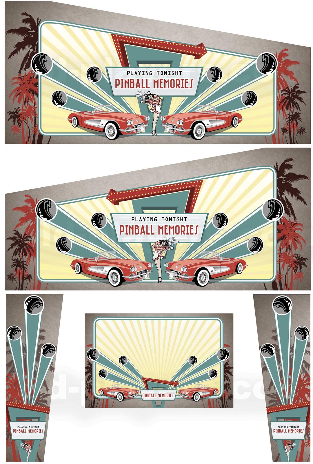 50 S Diner Pinball Stickers for Pincab Pinball Pinball - Etsy