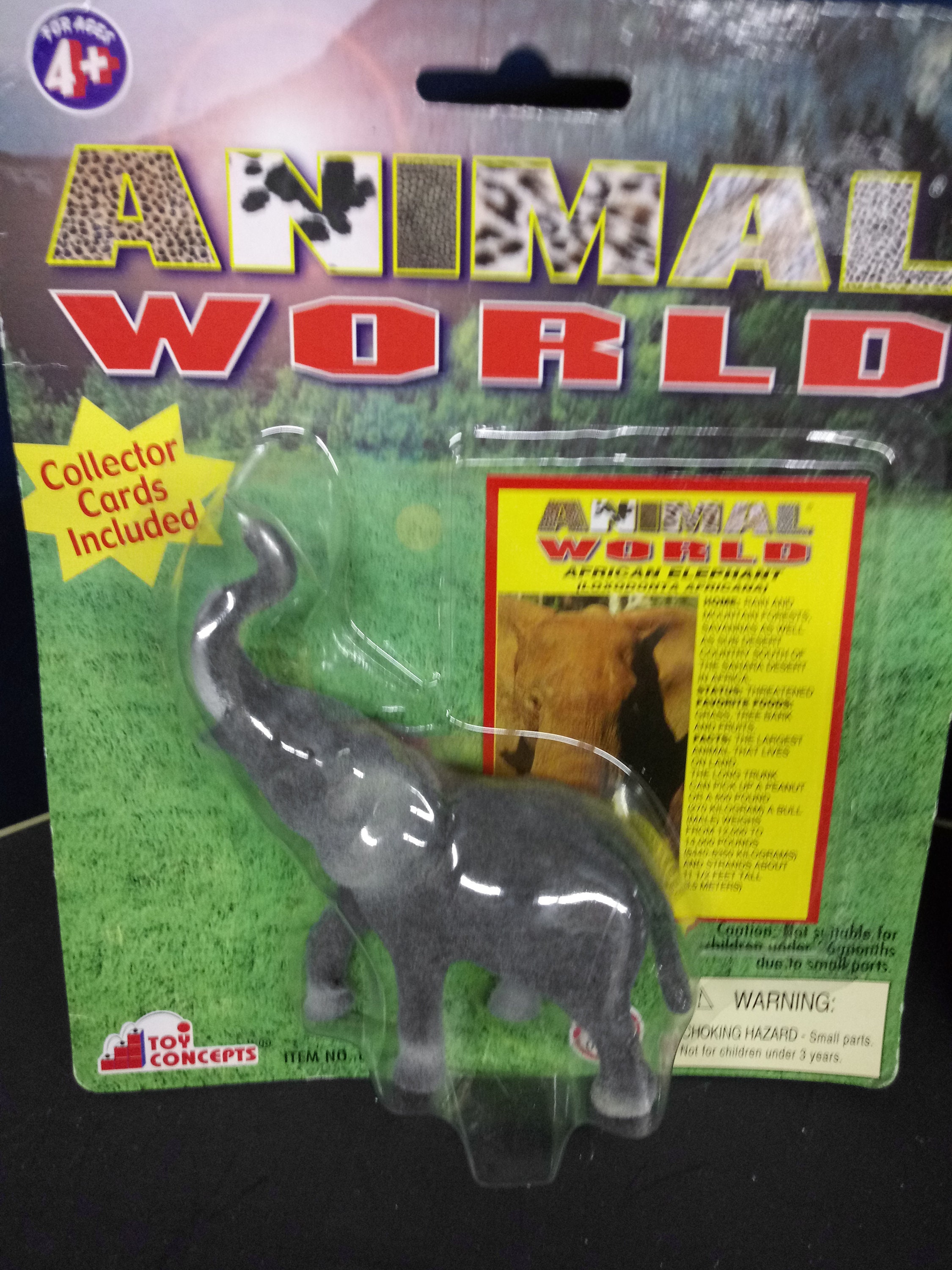 Set of 5 Toy Concepts 3 Animal World Figures W/ Collector Cards - Etsy
