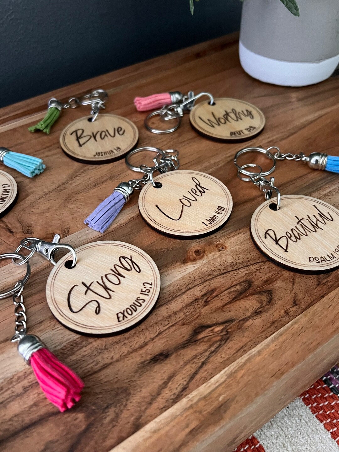 Engraved Bible Verse Keychain, Bible Art, Christian Gifts for Women ...