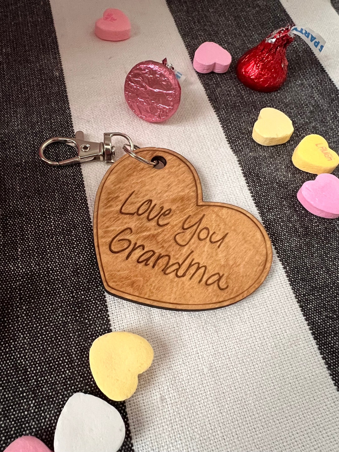 Personalized Handwriting Keychain, Family Keepsake, Grandparent Gift ...