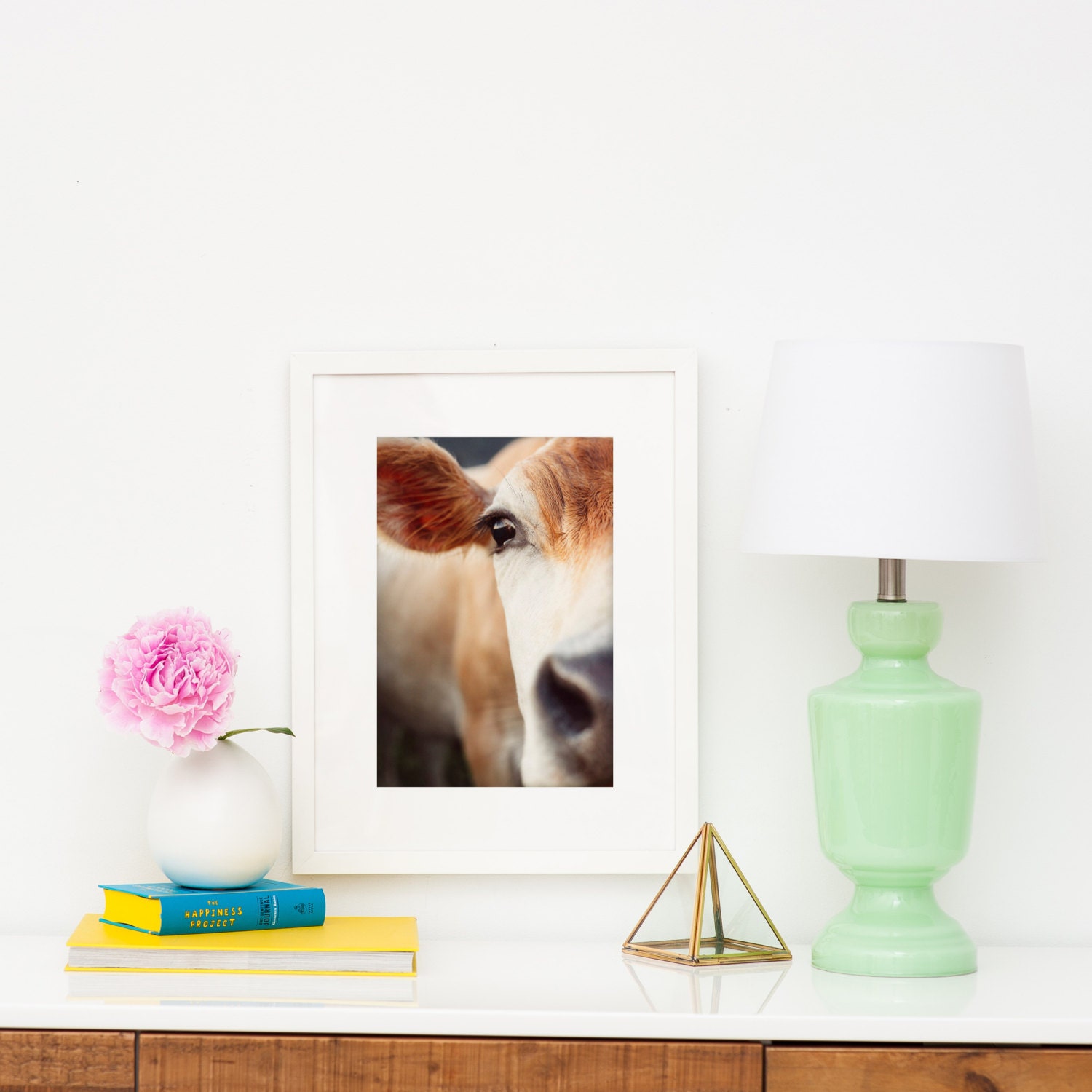 Modern farmhouse print Cow wall art Farm animal wall decor | Etsy