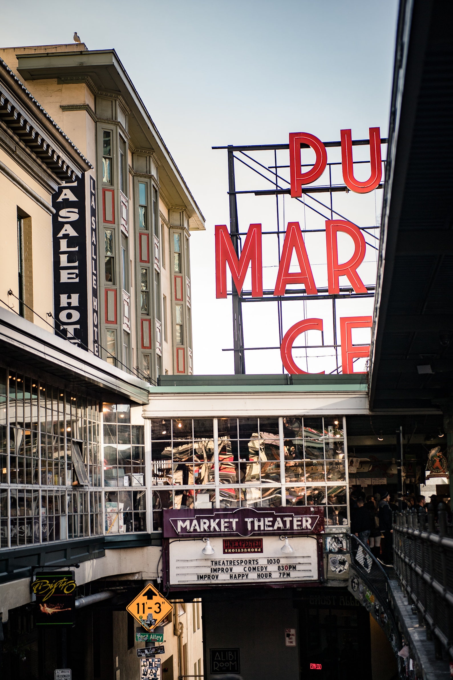 Post Alley Seattle photo print Pike Place Market | Etsy