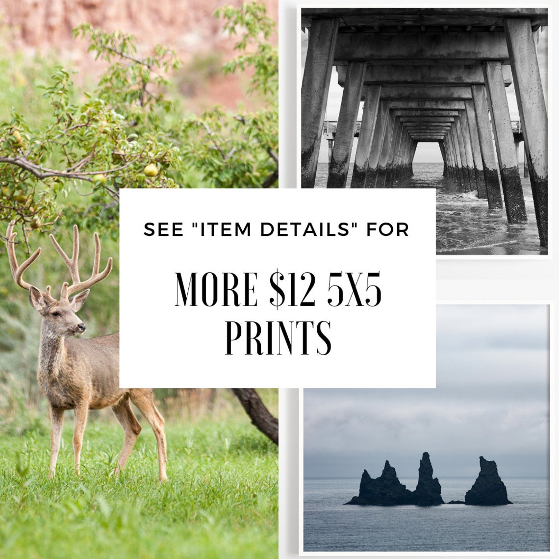 5x5 Utah mountain lake print Small square art print | Etsy