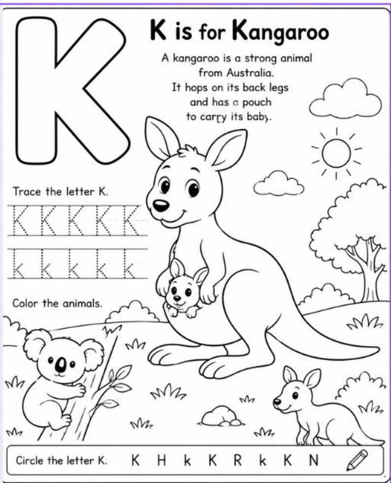 Learning and coloring book letters K/ S - Etsy Nederland