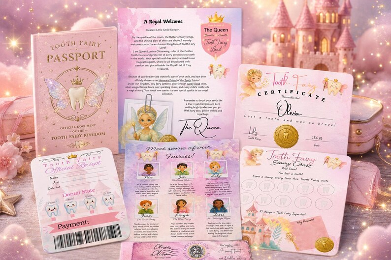 Tooth Fairy Printable Bundle | Editable Canva Kit (instant Download) - Etsy