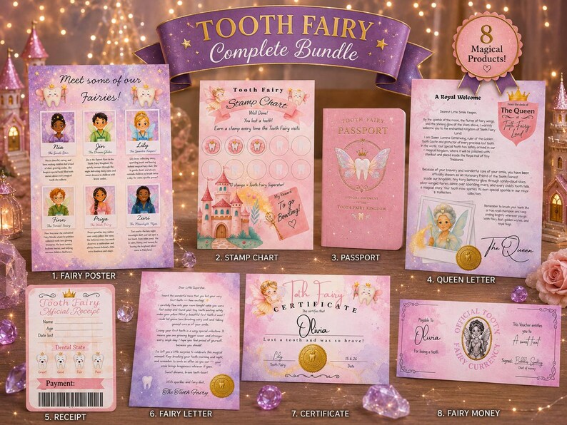 Tooth Fairy Printable Bundle | Editable Canva Kit (instant Download) - Etsy
