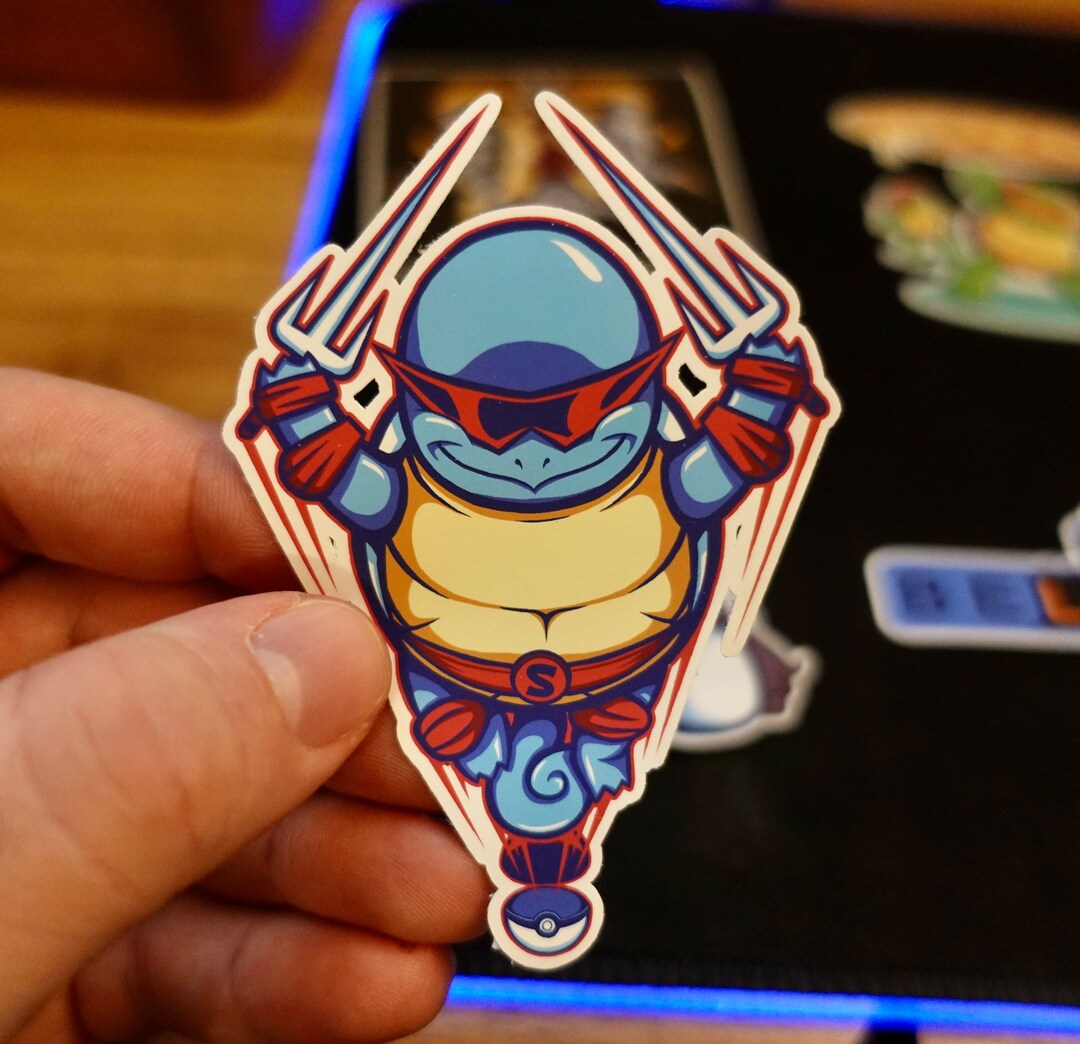 Squirtle, Squirtle Sticker, Vinyl Sticker, Individual Die Cut, Pokemon ...