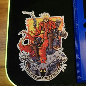 Trigun, Vash the Stampede, Anime Sticker, Vinyl Sticker, Individual Die ...