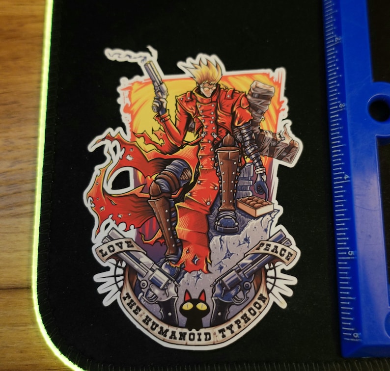 Trigun Vash the Stampede Anime Sticker Vinyl Sticker - Etsy
