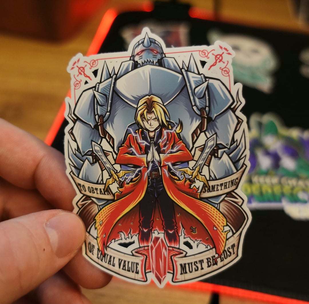Full Metal Alchemist, Anime Sticker, Vinyl Sticker, Individual Die Cut ...