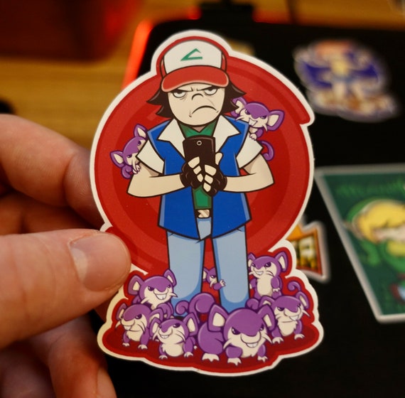Ash Ketchum Pokemon Go Sticker Vinyl Sticker Individual Die - Etsy