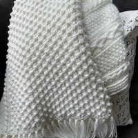 Colorful Striped Crocheted Afghan Bed Throw - Etsy