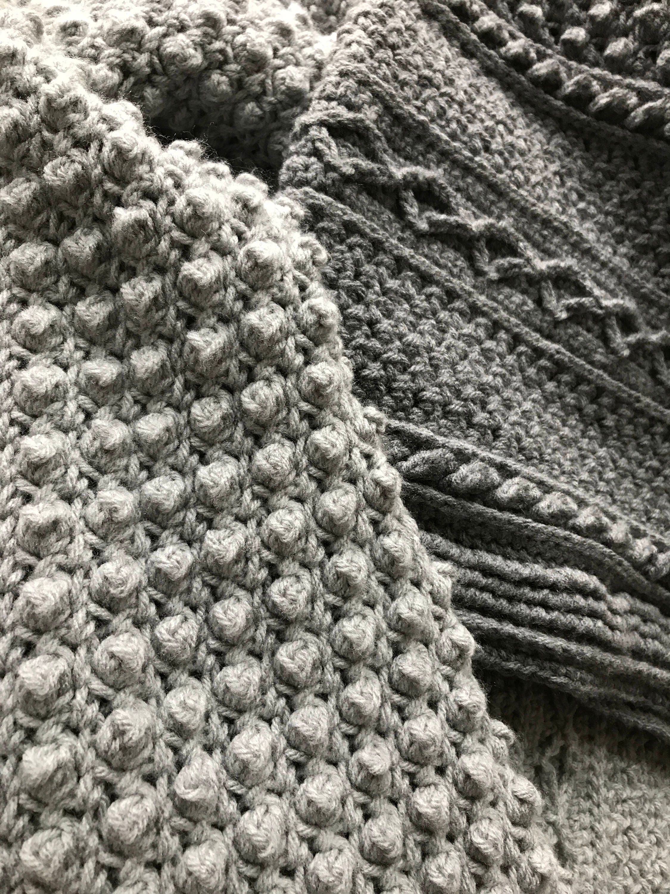 Dublin Aran Afghan Slate Grey - Etsy