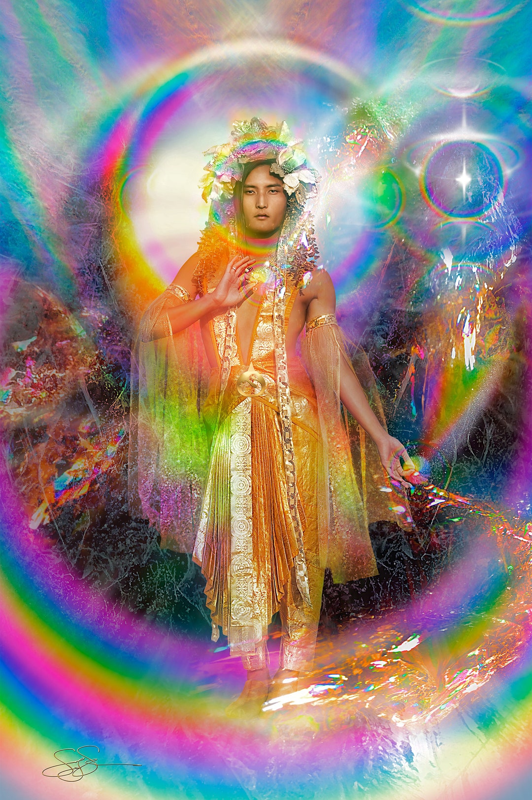 Rainbow Shaman | Canvas With Mantra/prayer by Sonya Shannon - Etsy