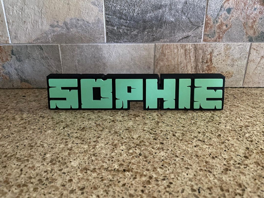 Personalized Minecraft Name Sign. Great Birthday Gift - Etsy