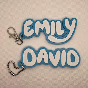Bluey Inspired Name Bag Tag. Great Birthday Gift! Bag Tag, Backpack Tag ...