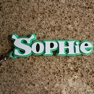 Shrek Inspired Name Bag Tag. Great Birthday Gift! Bag Tag, Backpack Tag ...