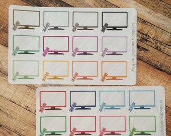 Mini TV Planner Stickers Television Program Stickers Movie | Etsy