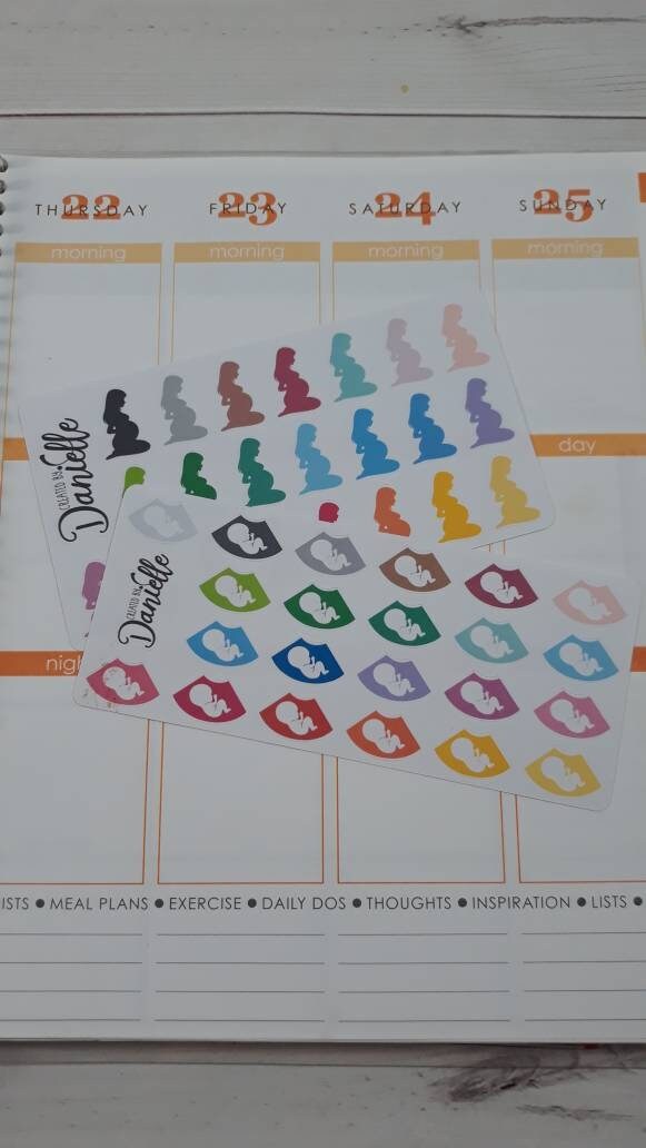 Pregnancy Tracker Stickers Pregnancy Stickers for Planner - Etsy
