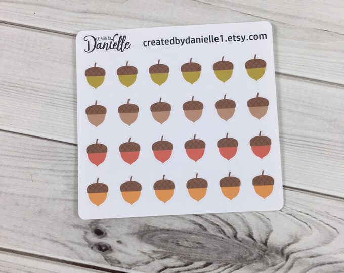 Acorn Planner Stickers, Fall Planner Stickers, Journal Stickers ...