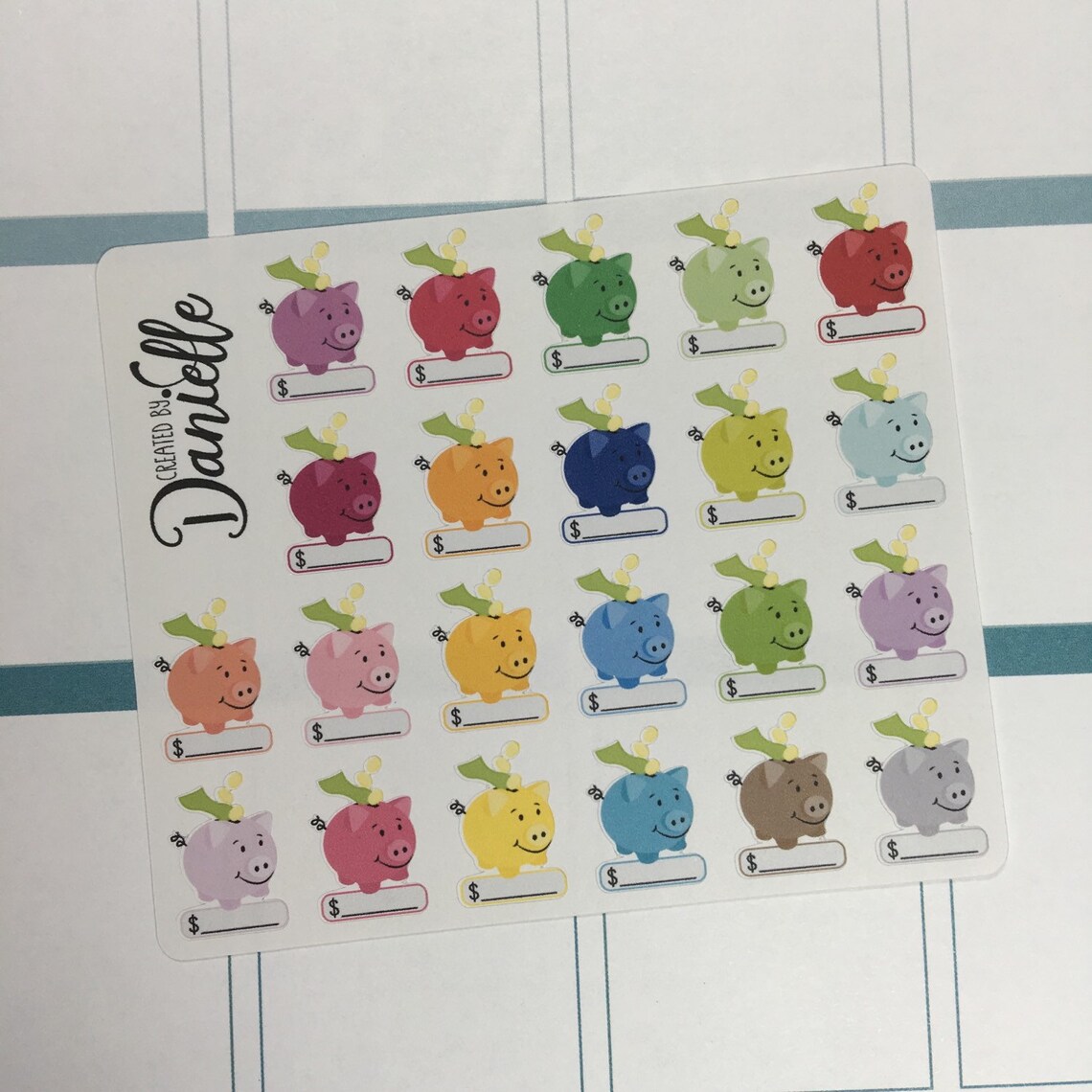 Savings Bank Planner Stickers Money Tracker Stickers Savings | Etsy