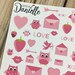 Valentines Day Owl Planner Sticker Set Pink February - Etsy