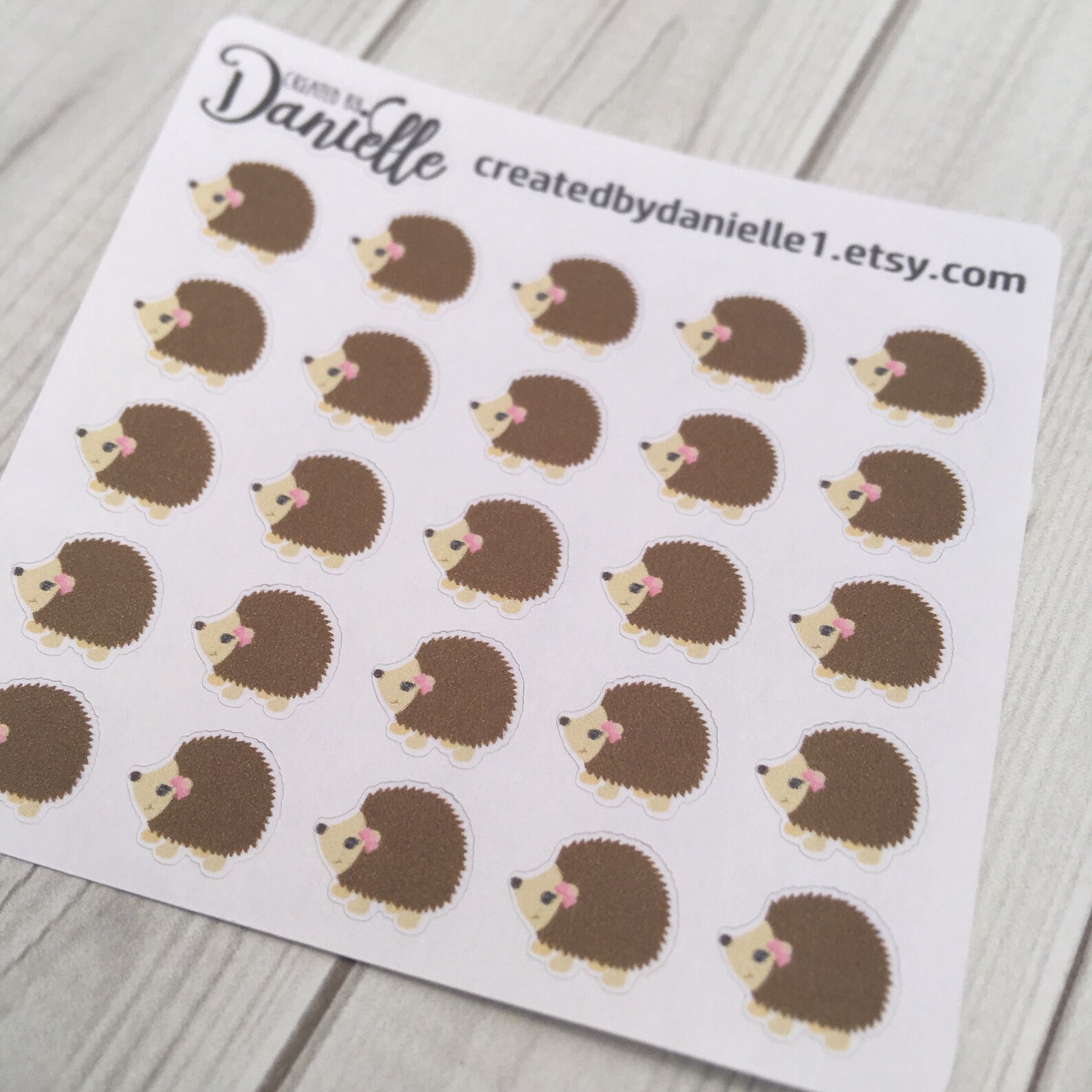 Hedgehog Planner Stickers Woodland Forest Animal Stickers - Etsy
