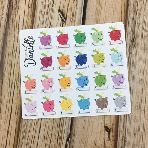 Savings Bank Planner Stickers Money Tracker Stickers Savings - Etsy