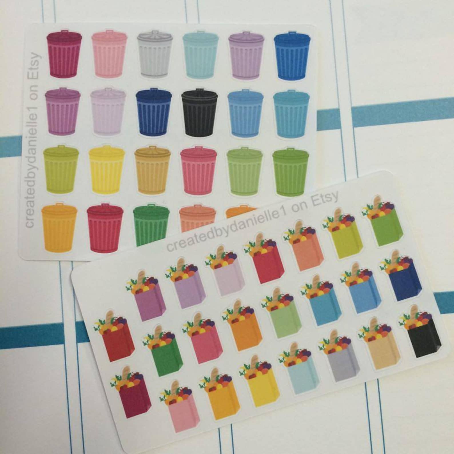Mini Grocery Bag Planner Stickers Groceries Planner Stickers - Etsy