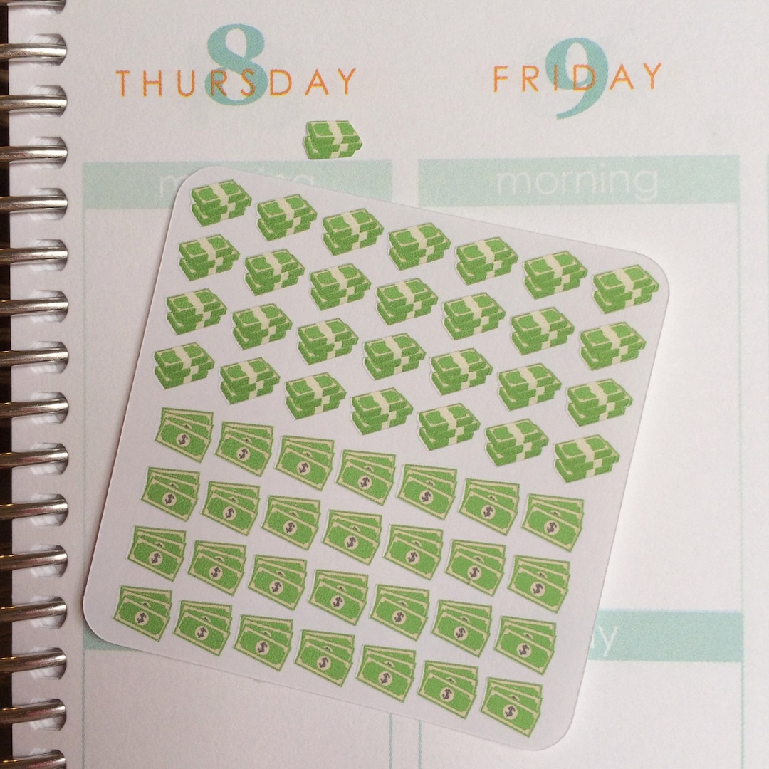 Tiny Money Stickers, Pay Day Stickers, Money Planner Stickers, Pay Day ...