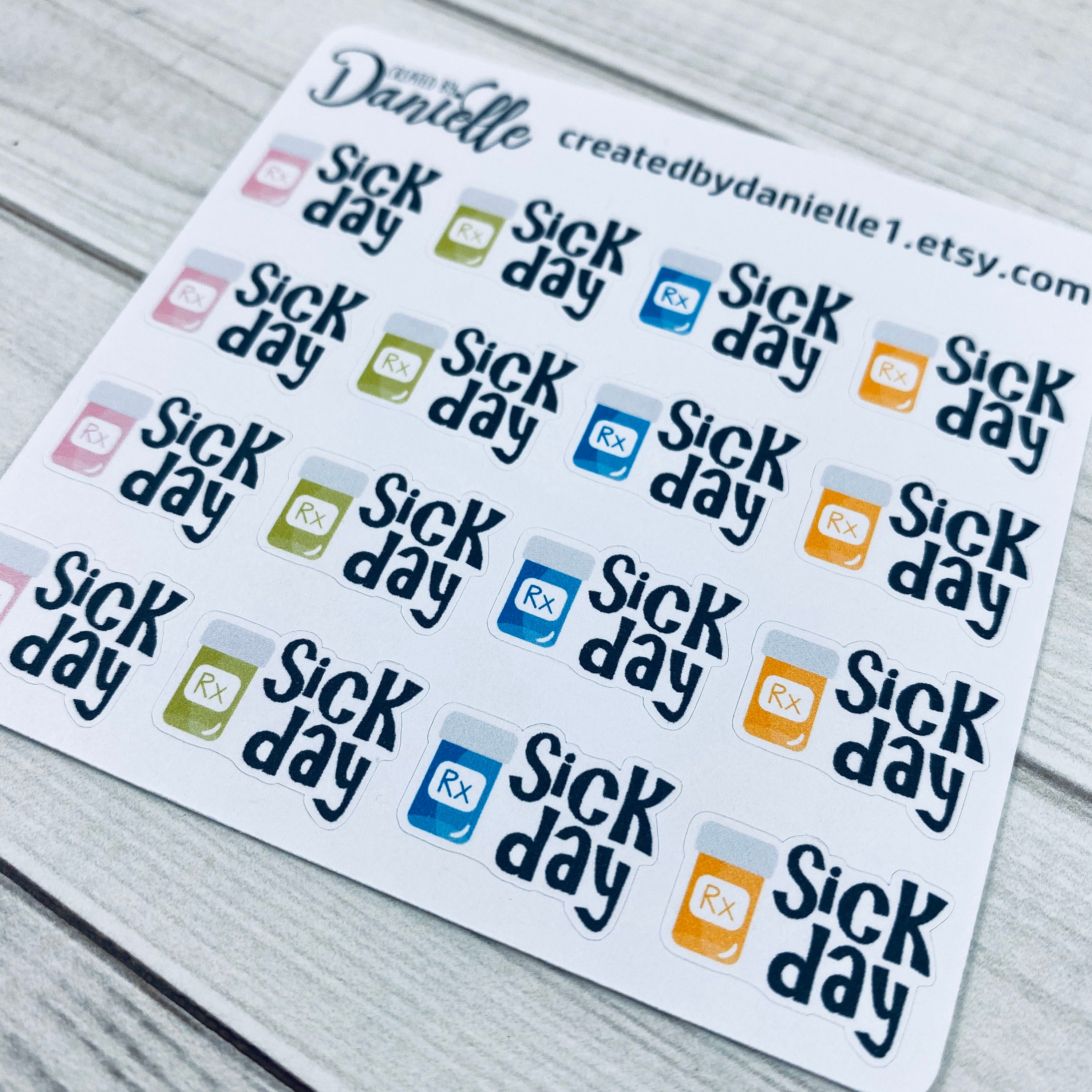 Sick Day Planner Stickers Work Planner Stickers Planner | Etsy