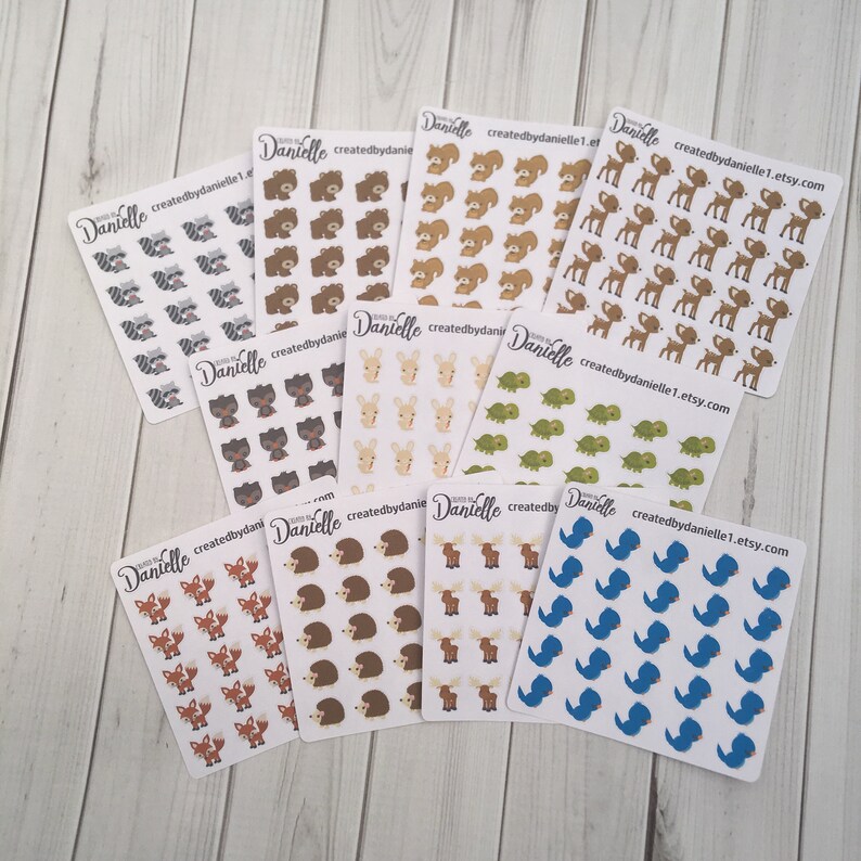 Hedgehog Planner Stickers Woodland Forest Animal Stickers - Etsy