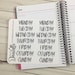 Black Days of the Week Daily Planner Stickers Journal - Etsy