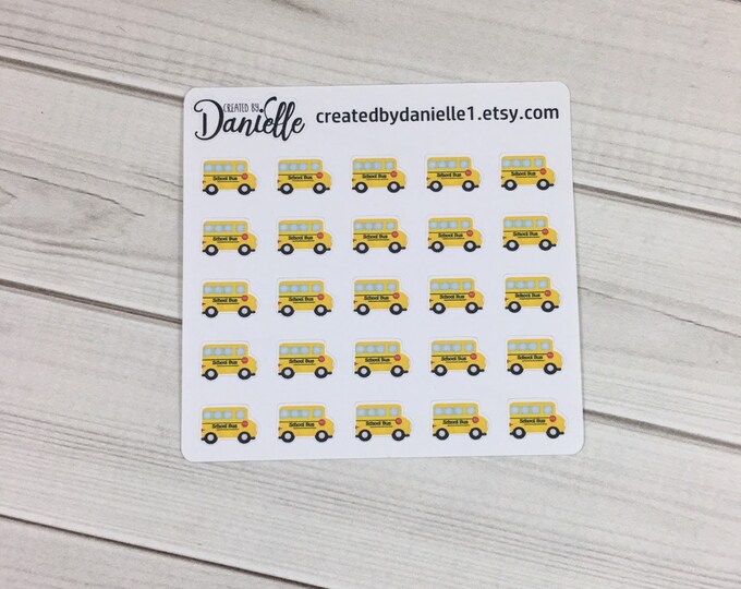 School Bus Stickers, School Field Trip Stickers, School Teacher Planner ...