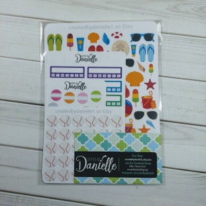 Fun in the Sun Planner Stickers, Summer Beach Vacation Planner Sticker ...