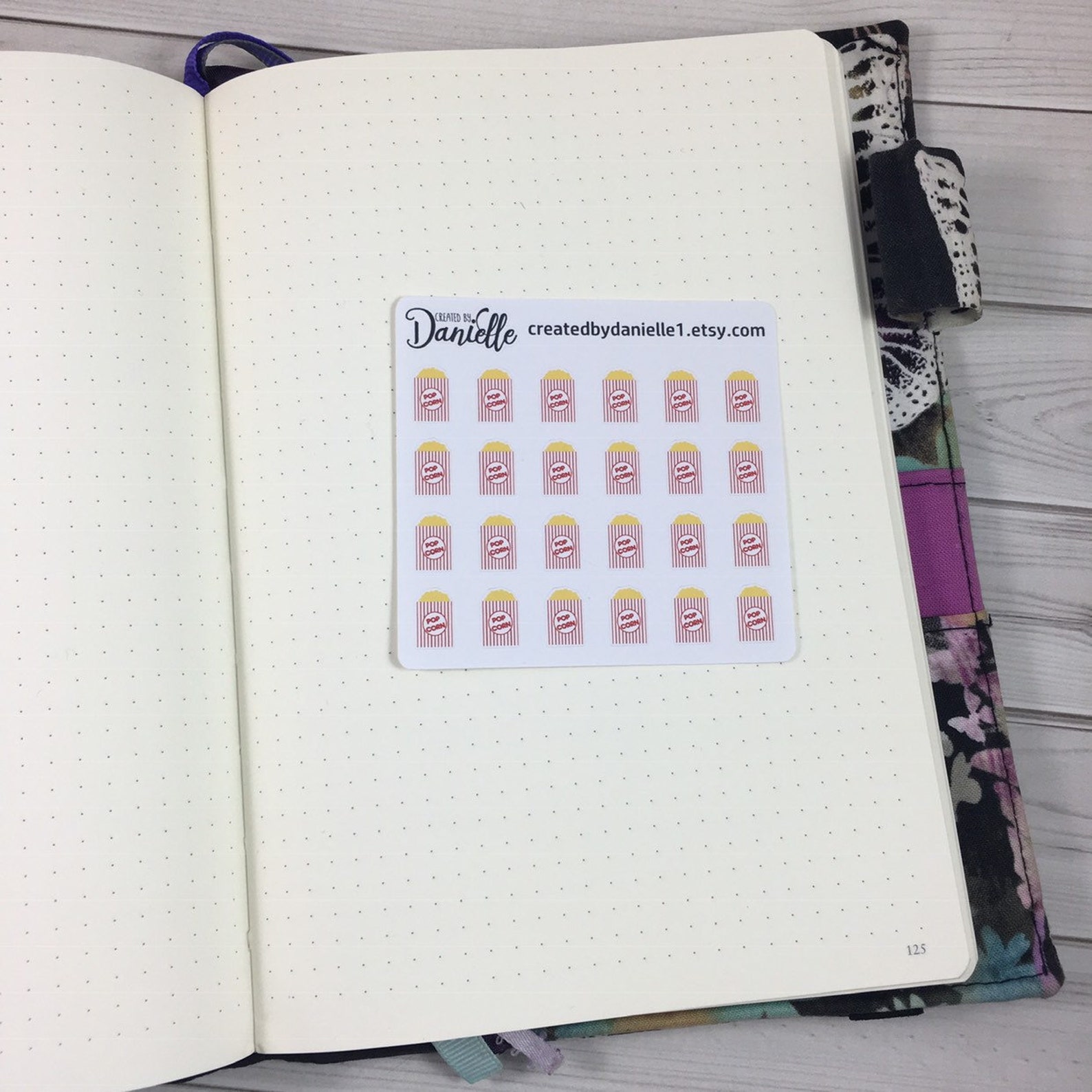 Popcorn Stickers Movie Night Planner Stickers Movie Time | Etsy