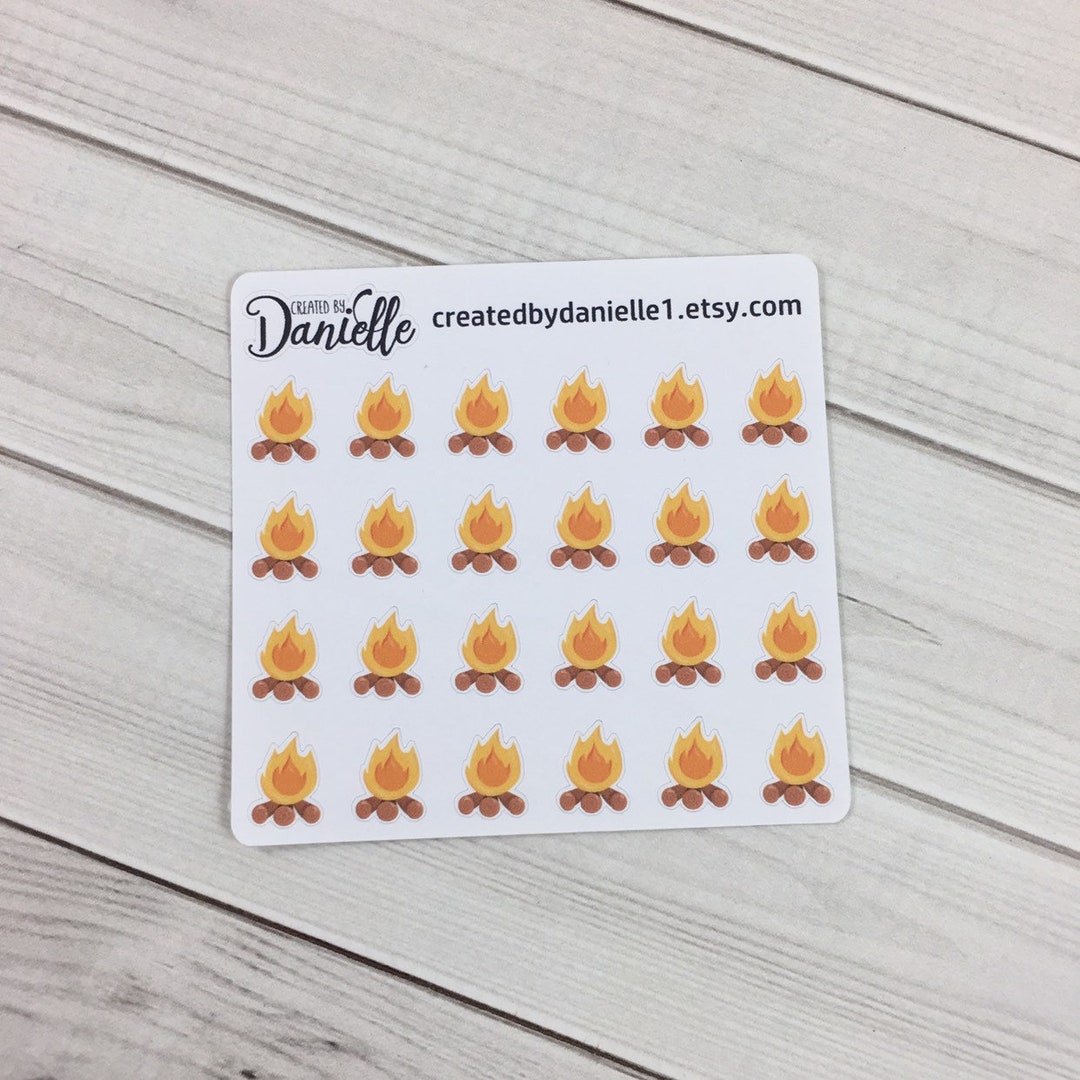 Campfire Stickers Camp Fire Stickers Camping Planner - Etsy