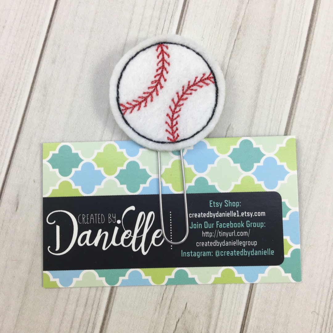 Baseball Bookmark Sports Planner Clip Baseball Gifts Felt - Etsy