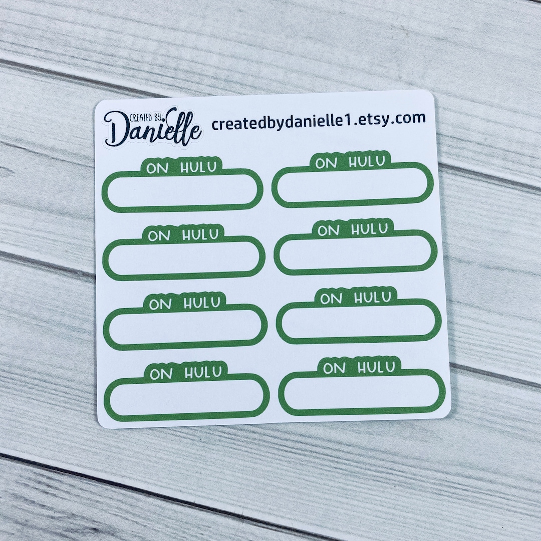 Hulu Planner Stickers, TV Stickers, Movie Stickers, Planner Stickers ...
