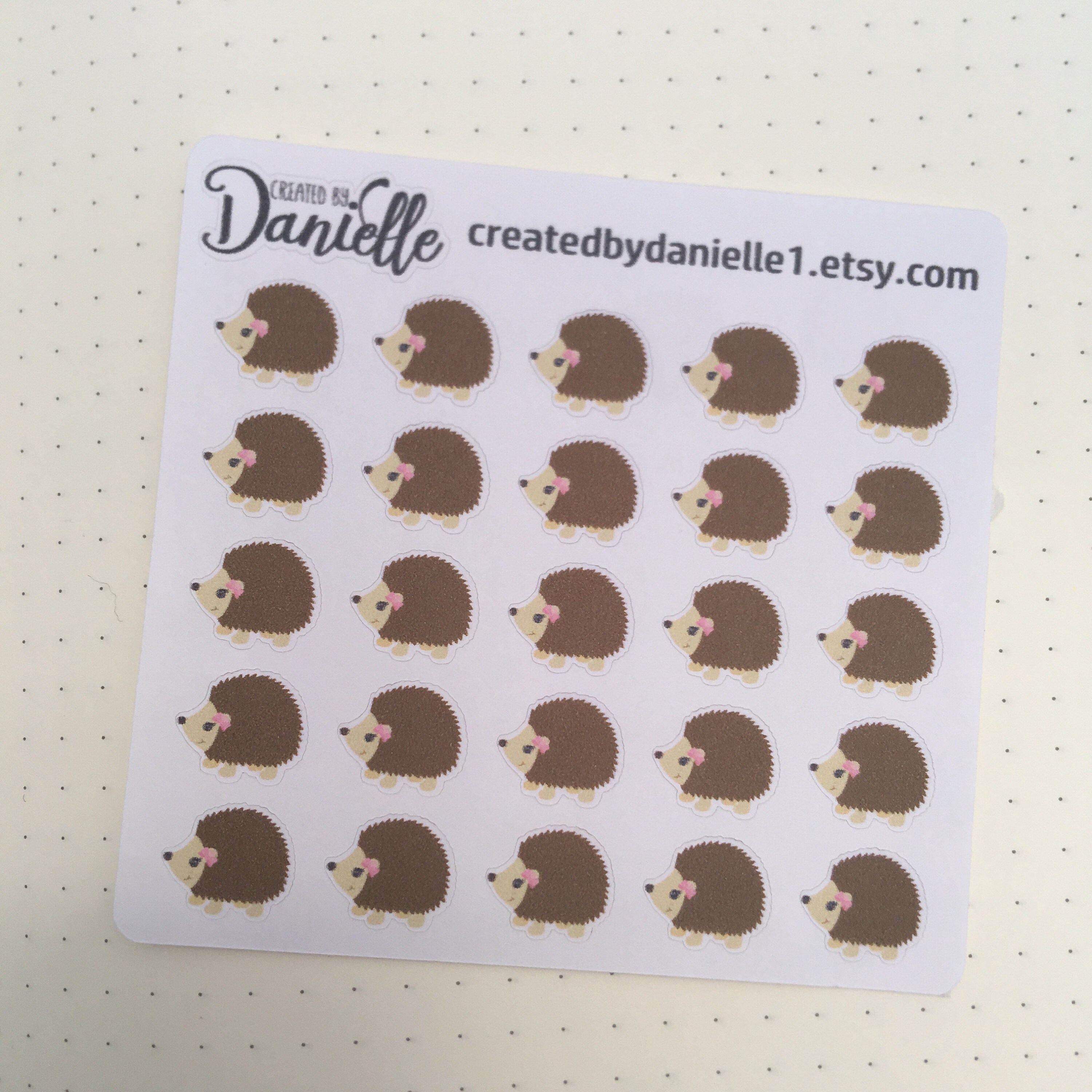 Hedgehog Planner Stickers Woodland Forest Animal Stickers - Etsy