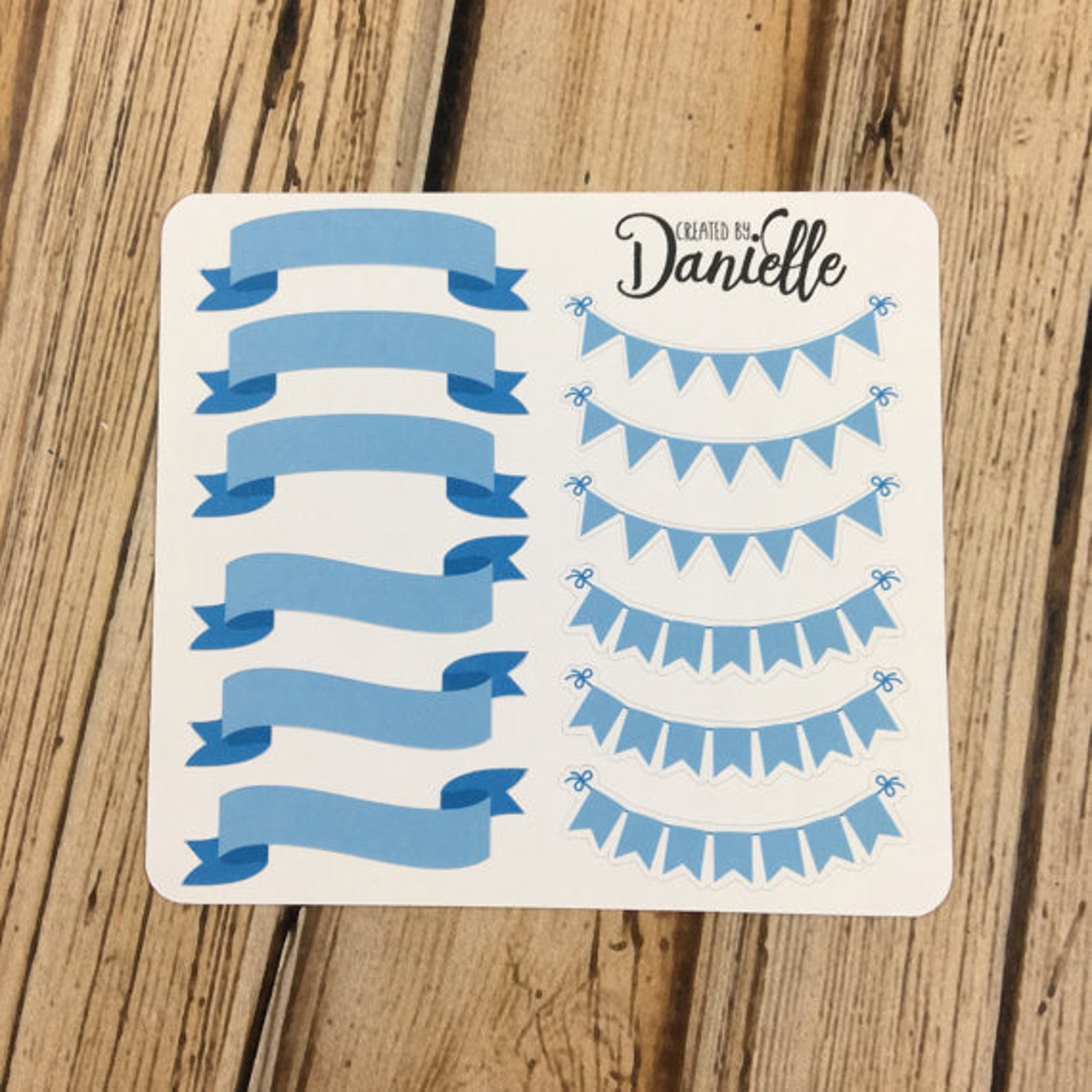 Bunting Banner Stickers Bunting Flags Sticker Weekend | Etsy