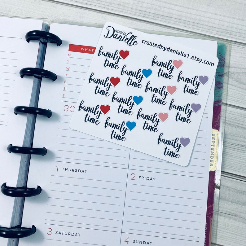 Family Time Planner Stickers Planner Stickers for Happy - Etsy
