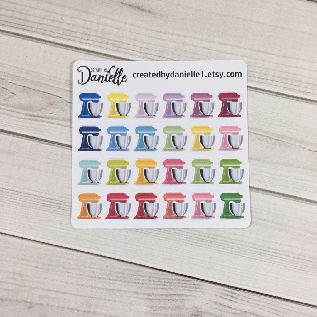 Kitchen Mixer Planner Stickers, Baking Planner Stickers, Kitchen ...