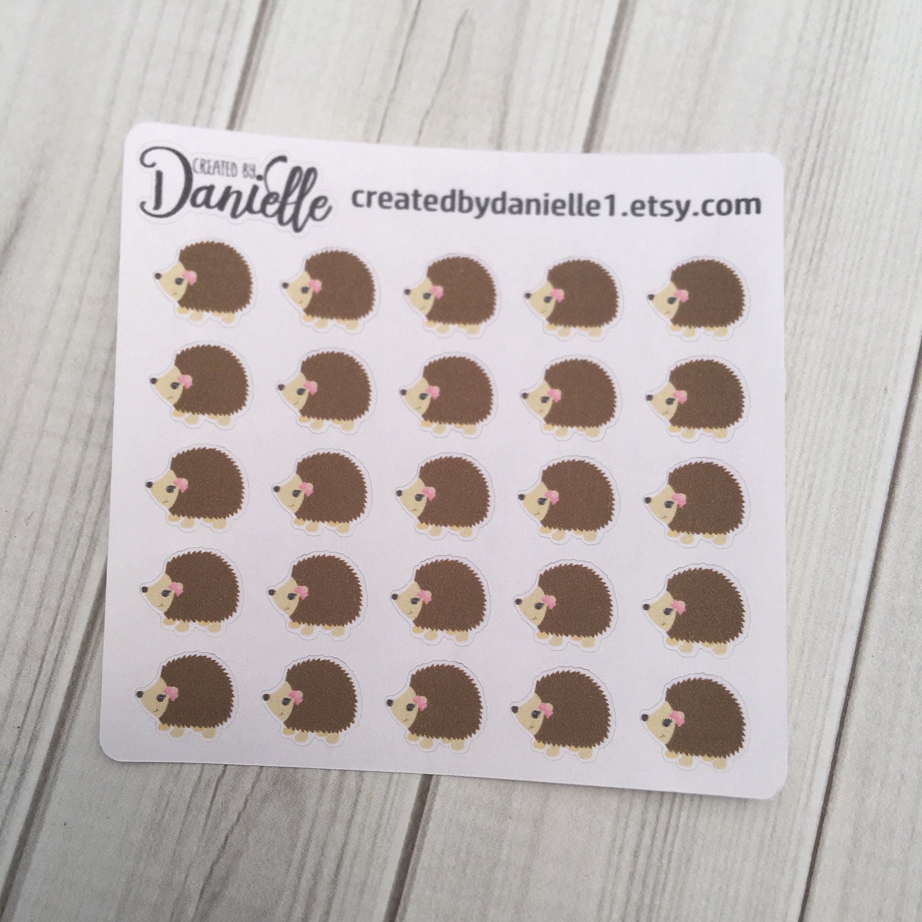 Hedgehog Planner Stickers Woodland Forest Animal Stickers - Etsy