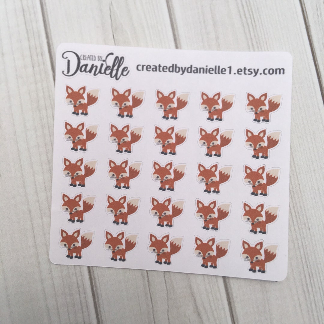 Fox Planner Stickers Woodland Forest Animal Stickers Journal - Etsy