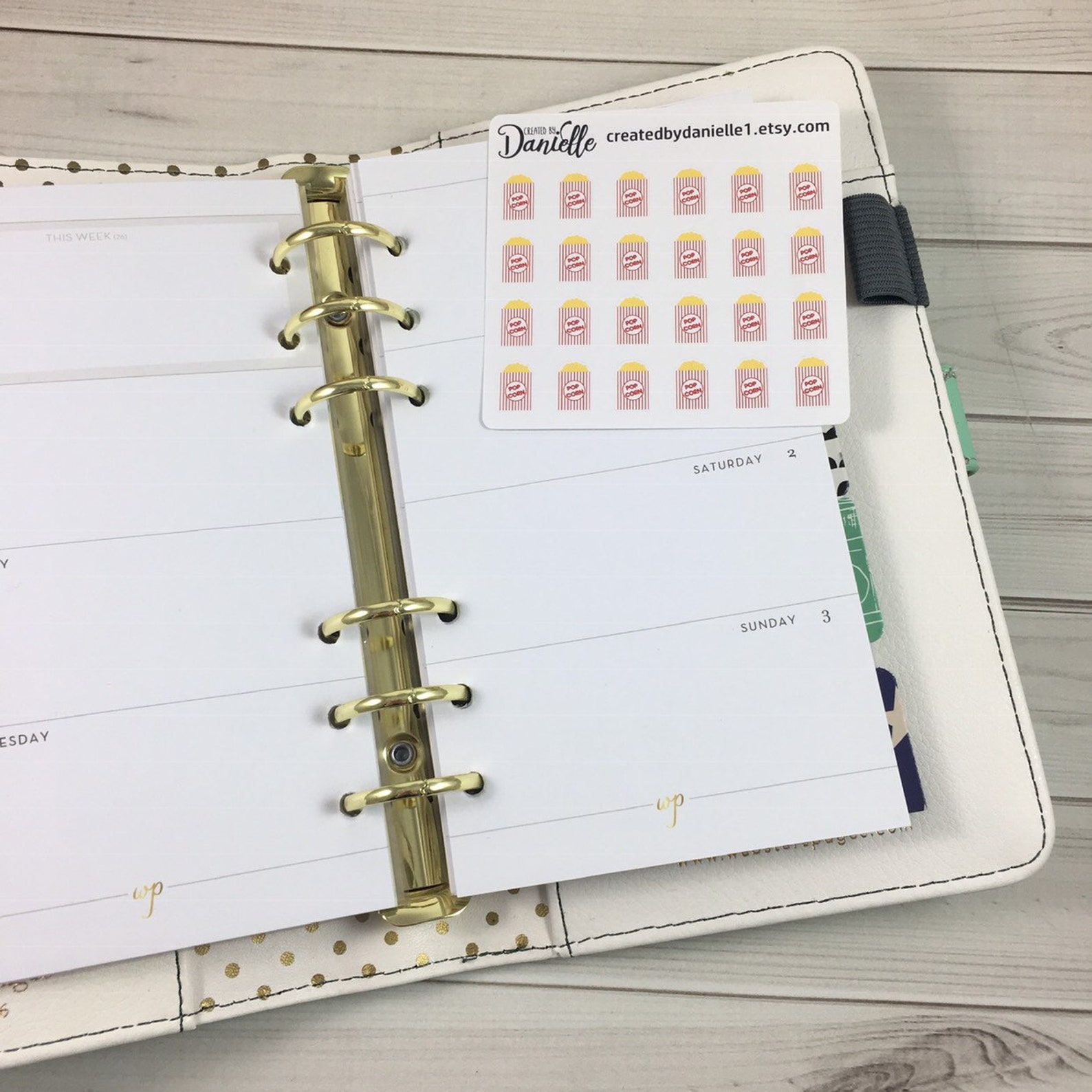 Popcorn Stickers Movie Night Planner Stickers Movie Time | Etsy